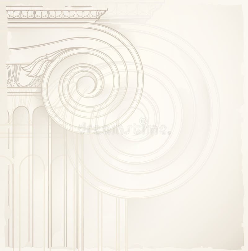 Ionic column stock illustration. Illustration of backgrounds - 6403845