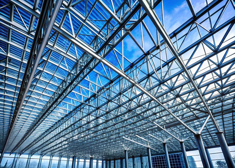 Architectural Background of Steel Structure Stock Illustration ...