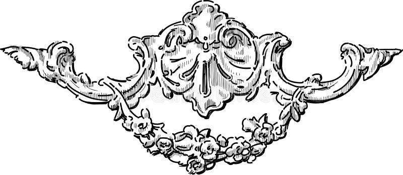 Baroque Architectural Detail Stock Vector - Illustration of relief ...