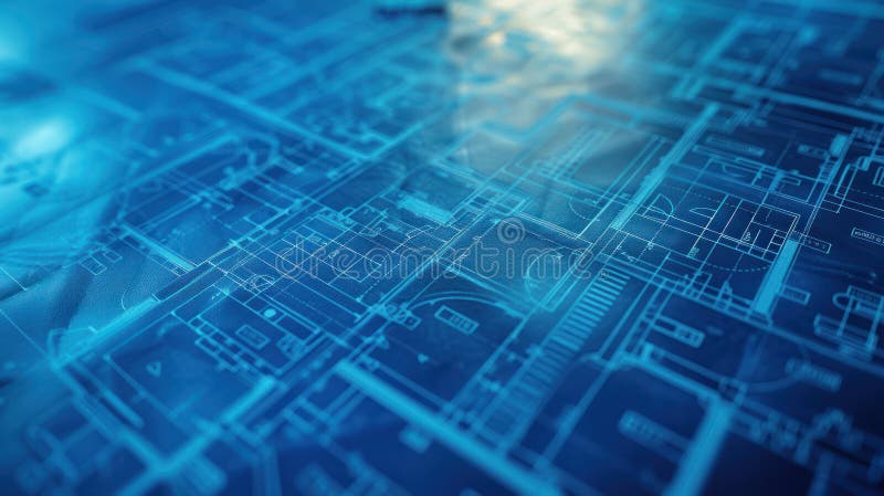 Architectural Blueprint Close-Up: Detailed Plans for Building ...