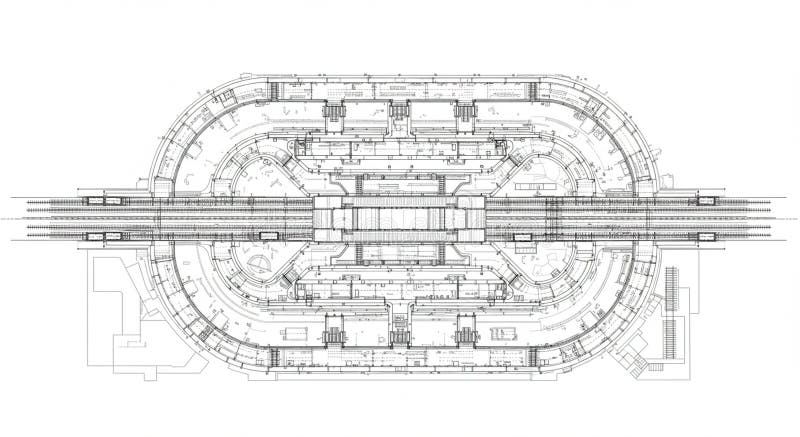 Large Detailed Architectural Blueprint Stock Illustrations – 630 Large ...
