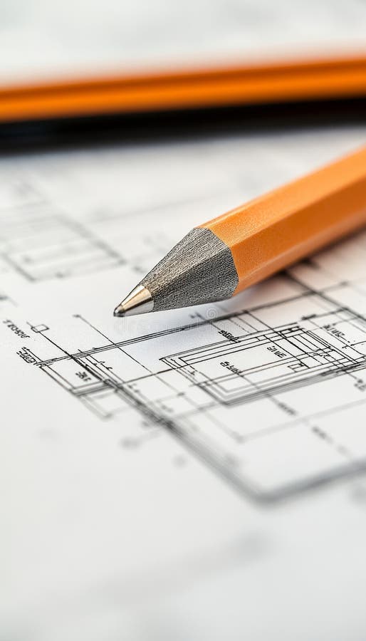 Architectural Blueprint Design Planning a Construction Project with a ...