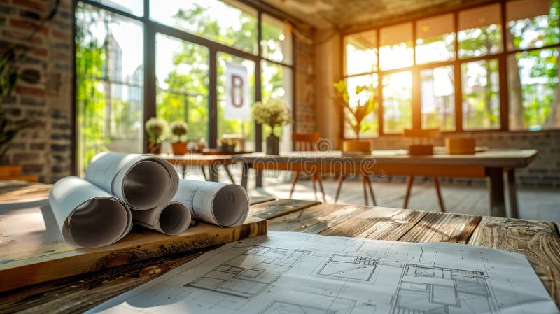 Architectural Blueprint and Design Roll for Technical Project Drawing ...