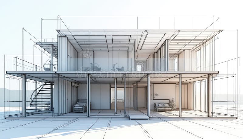 Wireframe Blueprint Drawing Stock Illustrations – 21,122 Wireframe ...