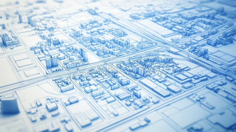 Architectural Blueprint of a Modern City. Urban Planning and ...