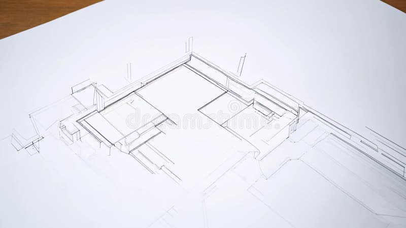 Architectural Blueprint of Modern House Design Featuring Detailed Floor ...