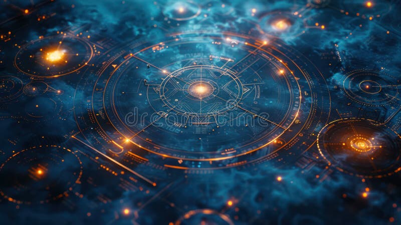 Architectural Blueprint Pattern with Overlapping Floor Plans and ...