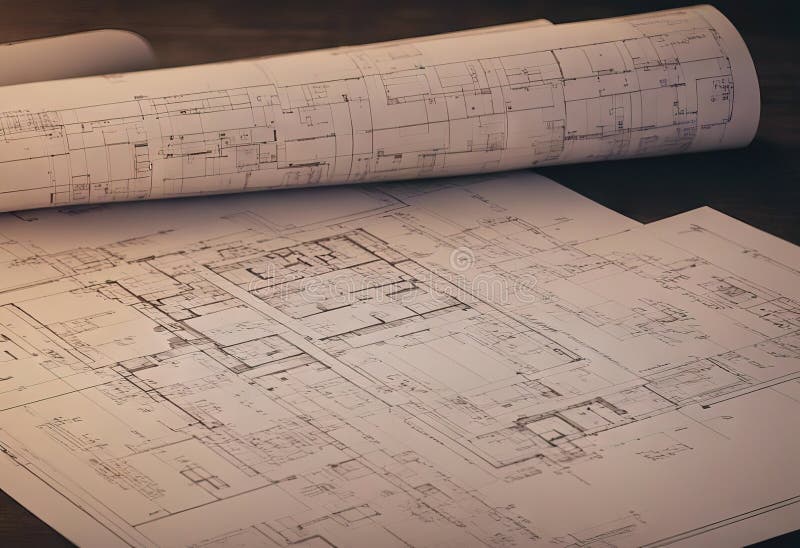 Architectural Blueprints Blueprint Architectural Drawings Stock ...