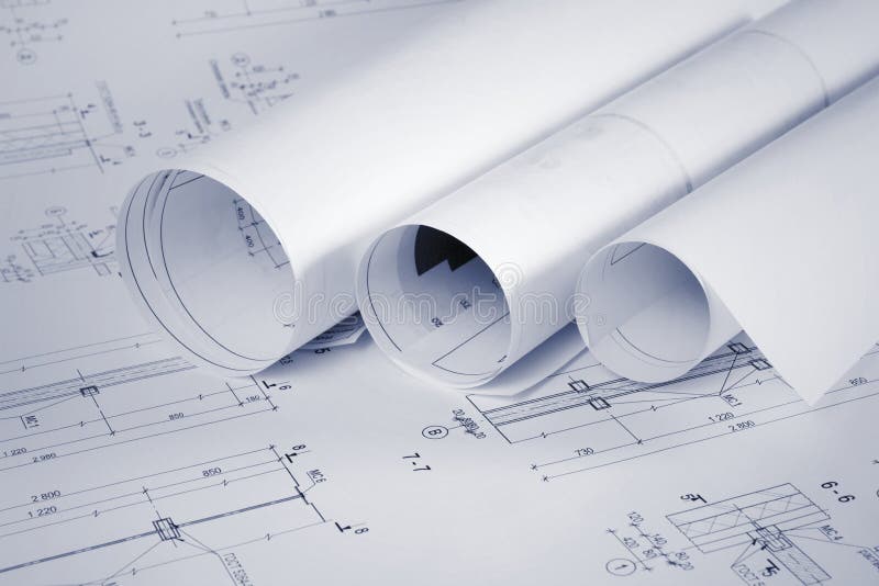 Architectural Blueprints and Blueprints Rolls Stock Image - Image of ... Architectural Blueprints and Blueprints Rolls Stock Image - Image of ...