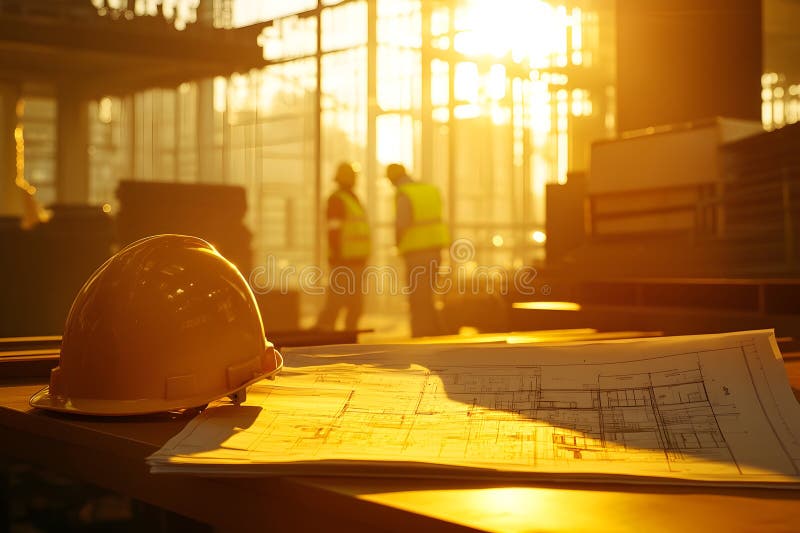 Architectural Blueprints, Construction Plans, Industrial Workspace ...