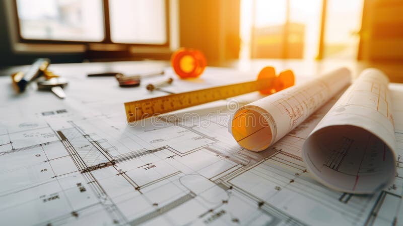 Construction Blueprint Table