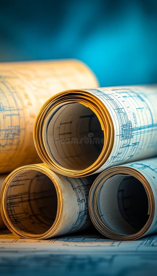 Architectural Blueprints, Rolls of Construction Plans Engineering ...
