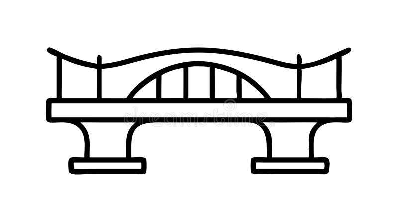 Architectural Bridge Connection Structure Travel Vector, Vector Design ...