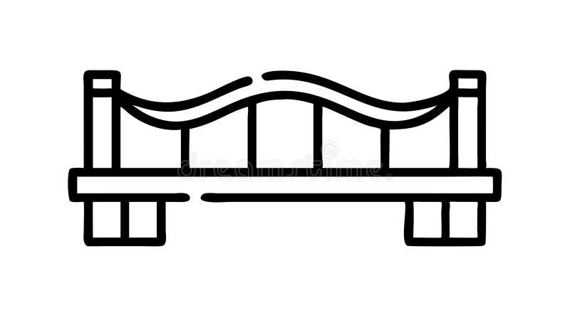 Architectural Bridge Icon, Connection, Infrastructure, Crossing, Vector ...