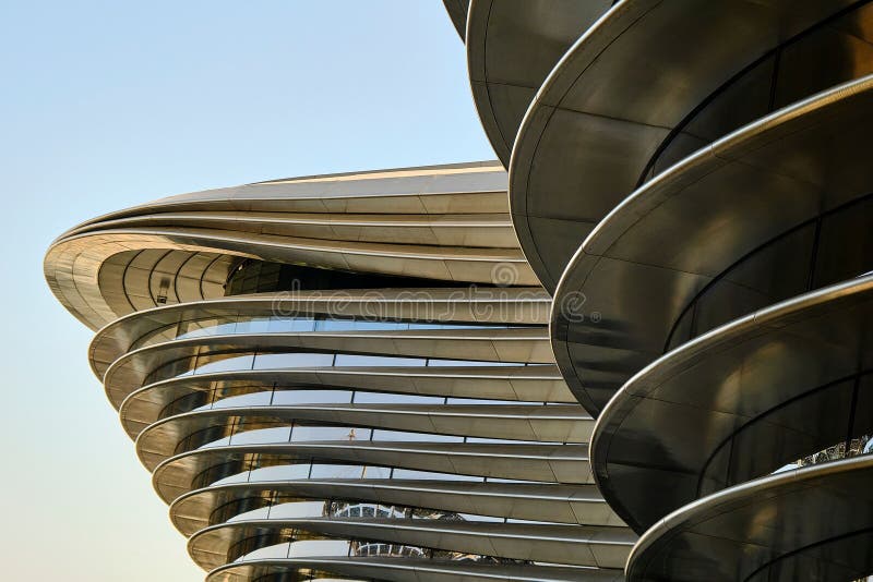 Architectural Building with a Curved Steel Roof. Editorial Image ...