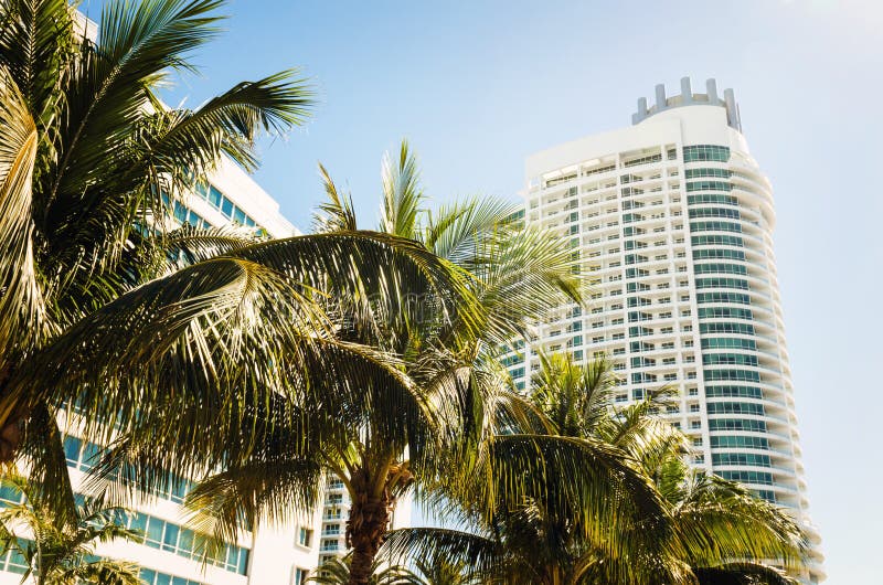Architectural Building Miami Style South Beach Stock Image - Image of ...