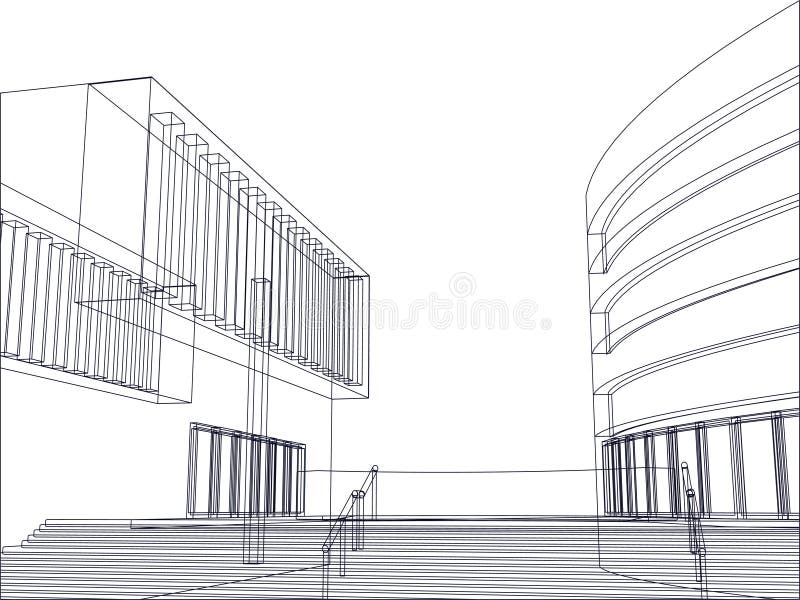 Architectural Building Plan Vector Stock Vector - Illustration of plan ...