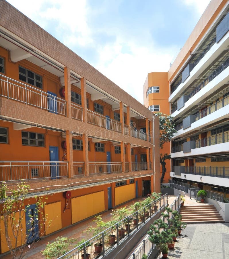 Architectural Building with Repeating Facade Stock Image - Image of ...