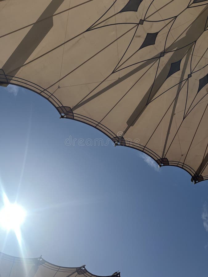 Architectural Canopies Framing the Sky Stock Photo - Image of history ...