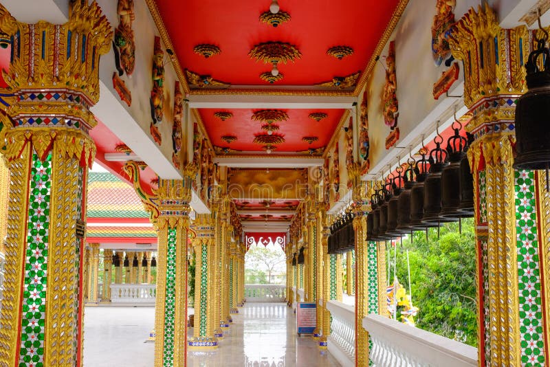 Architectural Ceiling in Temple in Thailand Stock Image - Image of ...