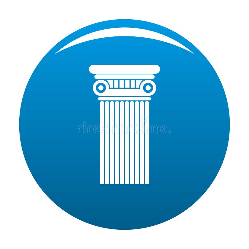 Architectural Column Icon Blue Vector Stock Vector - Illustration of ...