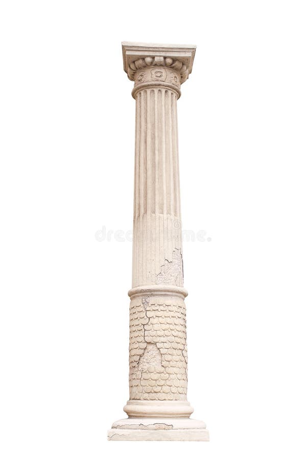 Architectural Column on a White Background Stock Photo - Image of ...