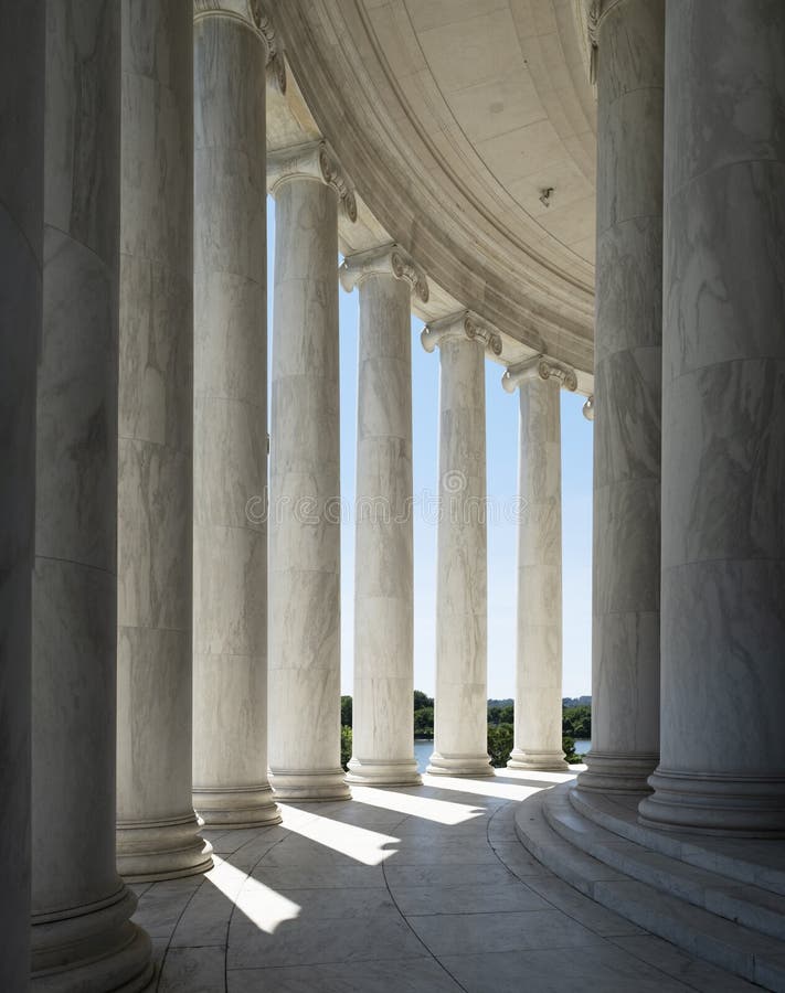 Architectural Columns with Sunlight Shining through Them Stock Image ...