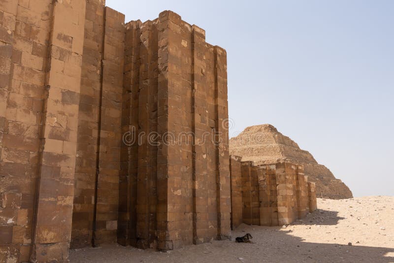 Architectural Complex with Pyramids in a Necropolis in Egypt Stock ...
