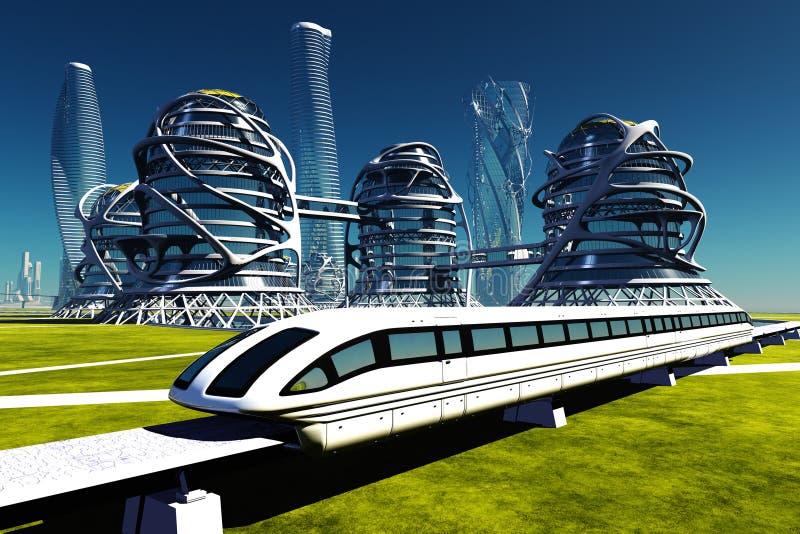 Architectural complex stock illustration. Illustration of render ...