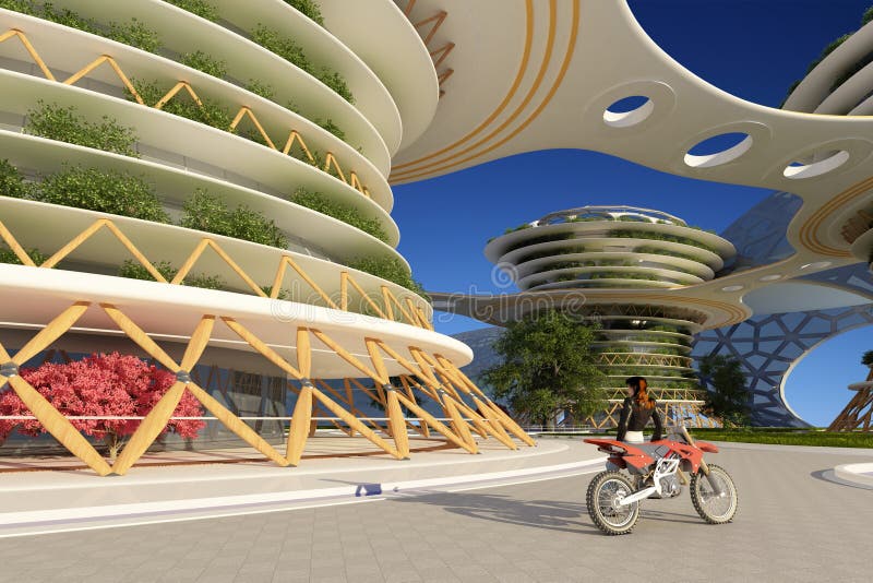 Architectural complex stock illustration. Illustration of skyscrapers ...