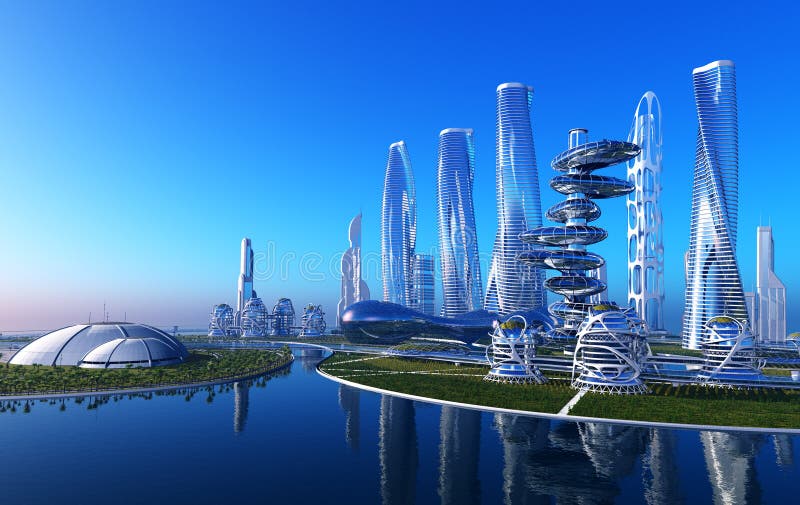 Architectural complex stock illustration. Illustration of modern ...