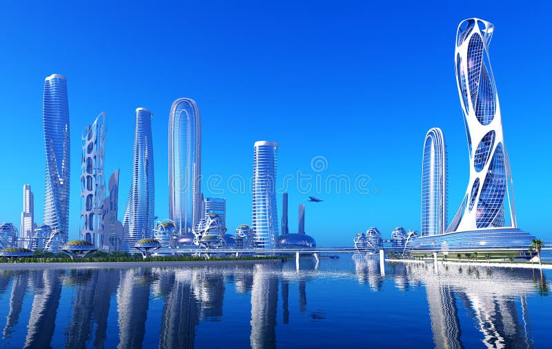 Architectural complex stock illustration. Illustration of skyscrapers ...