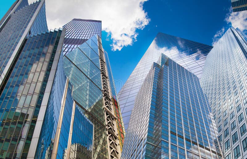 Architectural Composition Made of Corporative Buildings. Stock Image ...