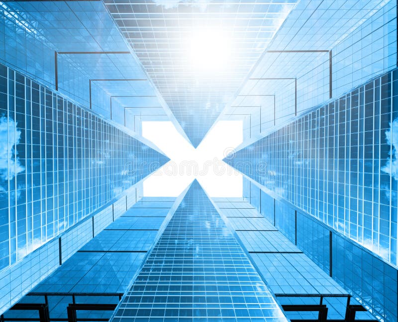 Architectural Composition Made of Corporative Buildings. Stock Image ...