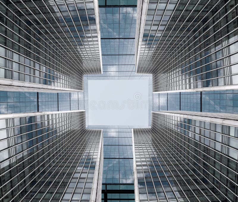 Architectural Composition Made of Corporative Buildings. Abstract ...