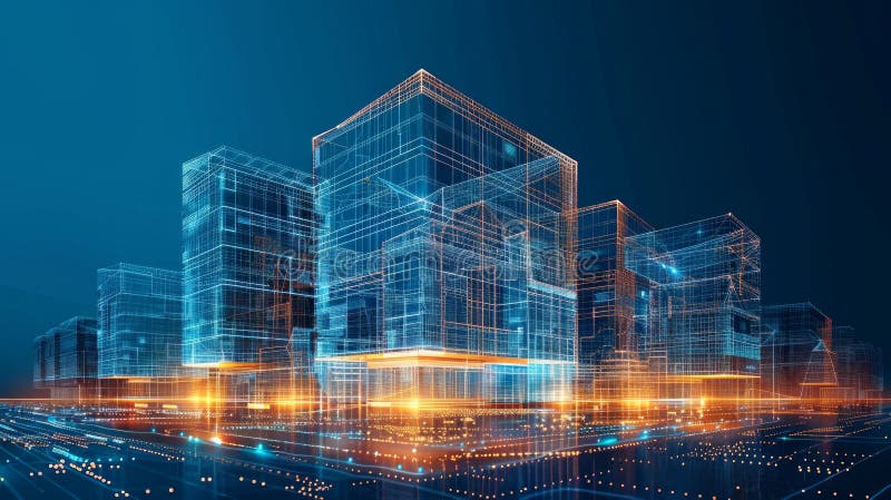 Architectural Computer Model, Industrial Development Project Stock ...