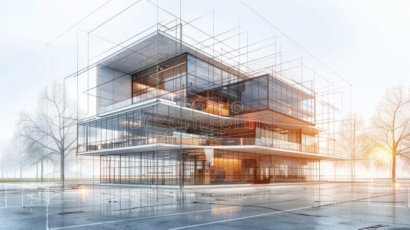 Architectural Computer Model, Industrial Development Project Stock ...