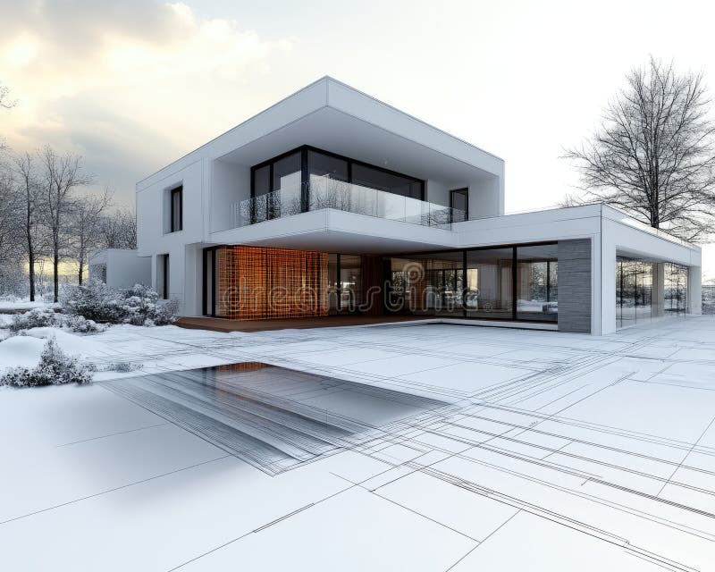 Architectural Concept Detail - Model of House Resting on Architectural ...