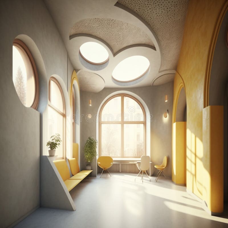 Modern Architectural Concept Image with Natural Sun Lights Stock ...
