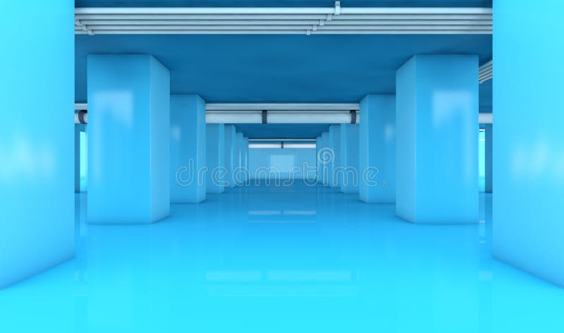 Architectural,conceptual Composition on Bright Blue Background with ...
