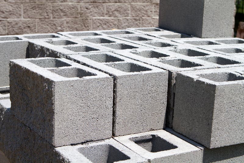 Architectural Concrete Blocks Stock Photo - Image of construction ...