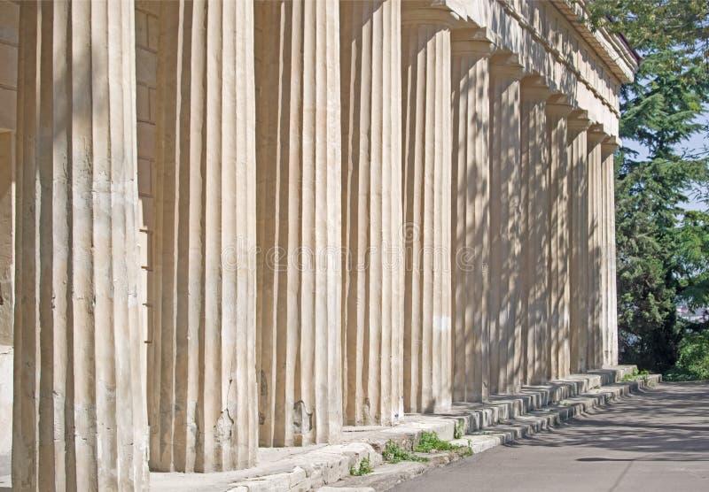 Architectural Construction with Columns Stock Photo - Image of ...