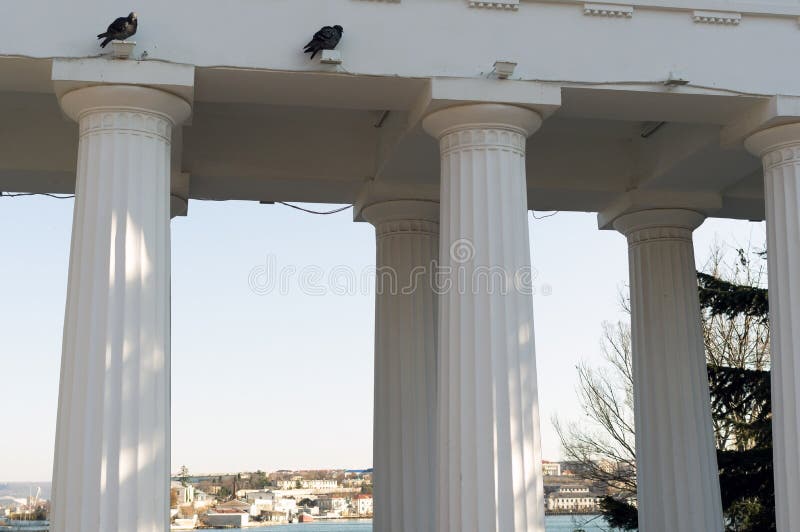 Architectural Construction with Columns Stock Photo - Image of legal ...