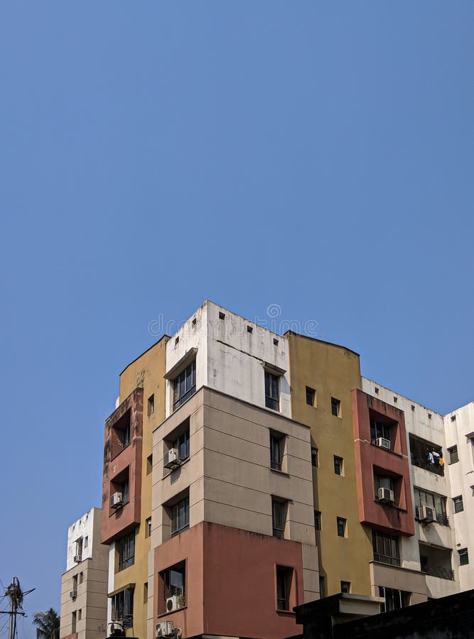 Architectural Construction. Buildings and Sky with Negative Space Stock ...