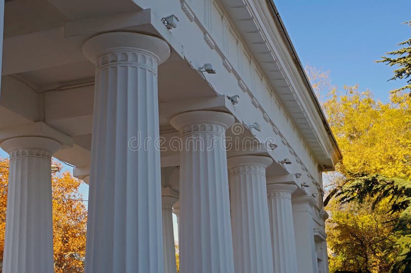 Architectural Construction with Columns Stock Image - Image of ...