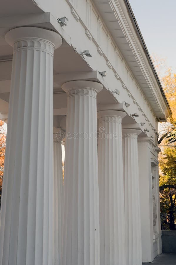 Architectural Construction with Columns Stock Photo - Image of painting ...