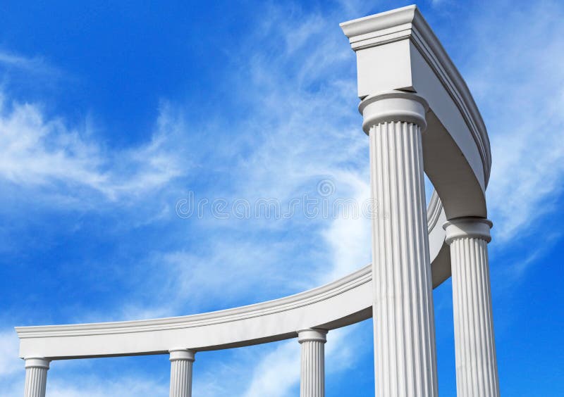 Architectural Construction with Columns Stock Photo - Image of ...