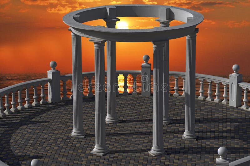 Architectural Construction with Columns Stock Photo - Image of ...