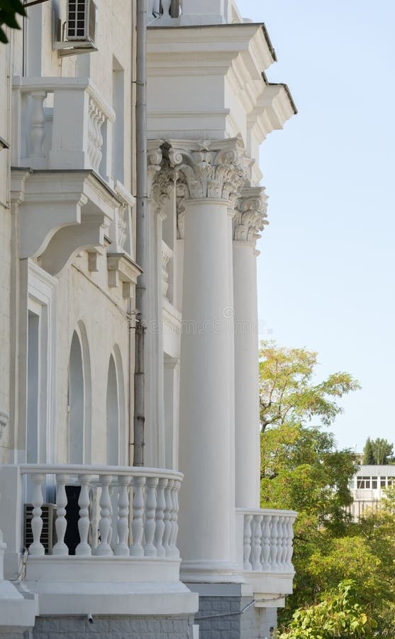 Architectural Construction with Columns Stock Image - Image of painting ...