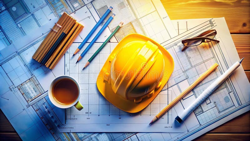 Architectural Construction Project Conceptual Blueprint Design from an ...